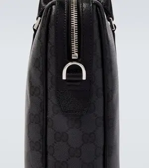 Gucci Monogram Leather Trimmed Briefcase