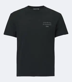 Acne Studios Logo Cotton-blend Jersey T-shirt - Black