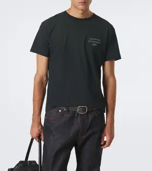 Acne Studios Logo Cotton-blend Jersey T-shirt - Black