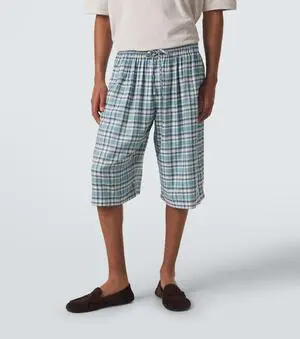 Acne Studios Plaid Flannel Shorts