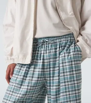 Acne Studios Plaid Flannel Shorts