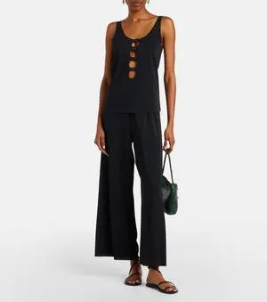 ERES Zelie Jersey Wide-leg Pants - Black