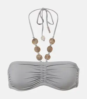 ERES Lana Beaded Bikini Top - Grey