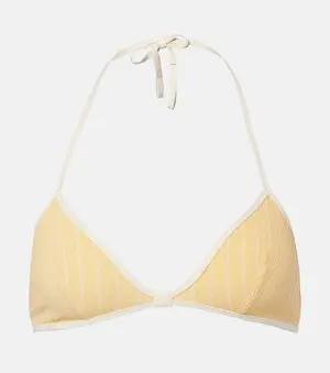 ERES Sunshine Striped Bikini Top - Yellow