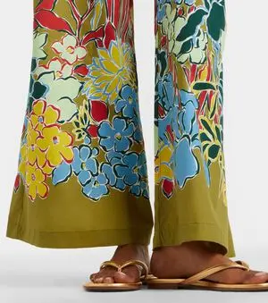 ALEMAIS Alémais Solstice Cotton-blend Wide-leg Pants - Multicoloured