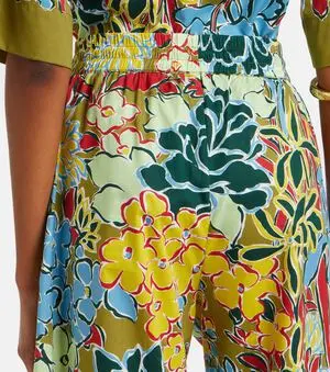 ALEMAIS Alémais Solstice Cotton-blend Wide-leg Pants - Multicoloured