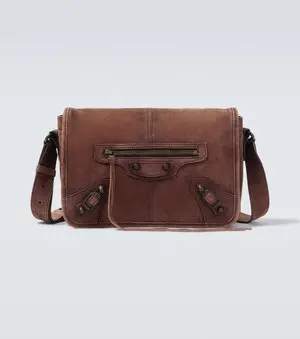 Balenciaga Le City Small Suede Messenger Bag - Brown