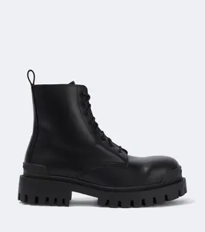 Balenciaga Leather Combat Boots