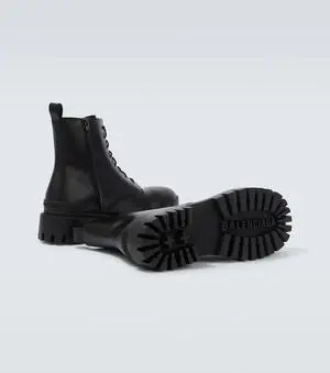 Balenciaga Leather Combat Boots