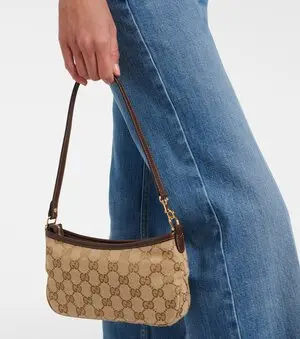 Gucci Gg Canvas Small Shoulder Bag - Beige