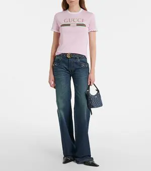 Gucci Lady Lunetta Gg Small Shoulder Bag - Blue