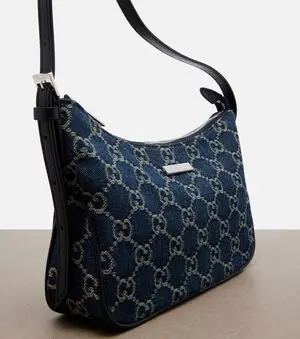 Gucci Lady Lunetta Gg Small Shoulder Bag - Blue