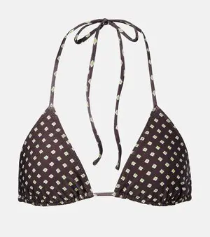 Faithfull The Brand Sete Printed Bikini Top - Brown