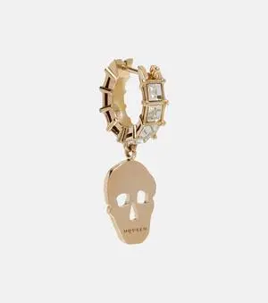 Alexander McQueen Skull Crystal-embellished Drop Earrings - Gold