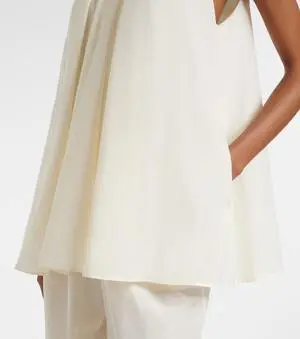 Loulou De Saison Liao Cotton And Silk Top In Ivory