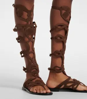 Emilio Pucci Suede Gladiator Sandals
