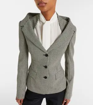 Alexander McQueen Layered Gingham Blazer