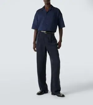 Giorgio Armani Pleated Satin Wide-leg Pants