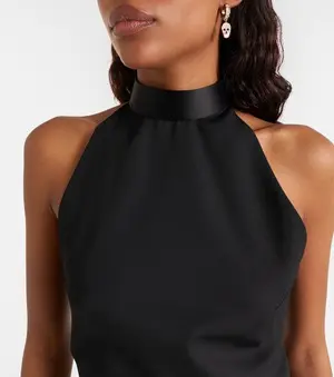 Alexander McQueen Ivory Glow Wool Satin Top