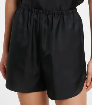 Loulou De Saison Cabo Silk Satin Shorts