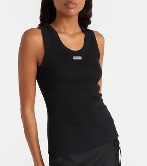 Alexander McQueen Logo Ribbed-knit Tank Top