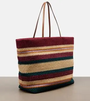 Miu Miu Raffia-effect Tote Bag
