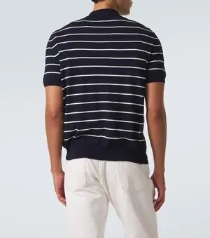 Prada Striped Cotton Polo Shirt