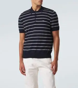 Prada Striped Cotton Polo Shirt