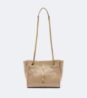 Saint Laurent Niki Mini Leather Shoulder Bag - Beige