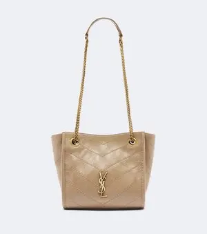 Saint Laurent Niki Mini Leather Shoulder Bag - Beige