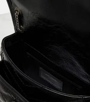 Saint Laurent Niki Mini Leather Shoulder Bag - Black