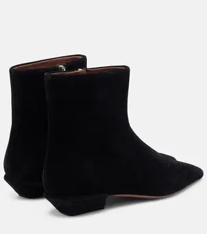 Paris Texas Bettina Suede Ankle Boots - Black