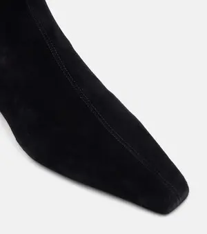 Paris Texas Bettina Suede Ankle Boots - Black