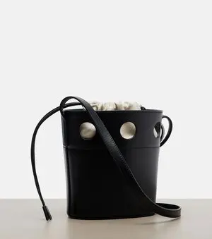 Miu Miu Leather Bucket Bag - Black