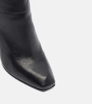 Alexander McQueen Horn Heel Leather Knee-high Boots