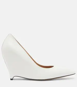 MAISON MARGIELA Leather Pointed Toe Wedges