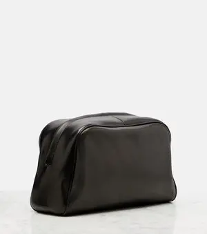 THE ROW Leila Small Leather Clutch - Black