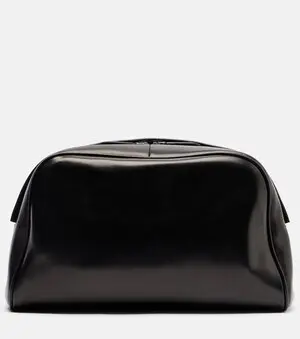 THE ROW Leila Small Leather Clutch - Black
