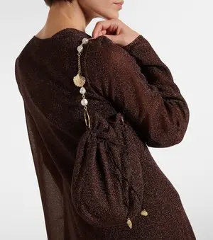 Oseree Lumière Embellished Bucket Bag
