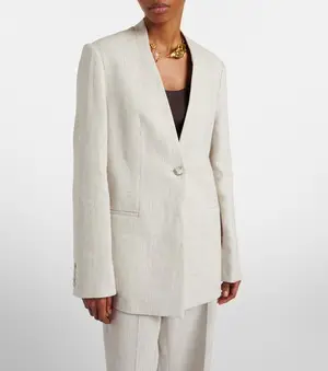 JOSEPH Ferula Linen And Cotton Blazer