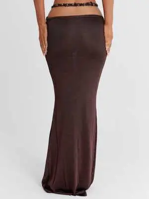 OUTCAST Rai Maxi Skirt Chocolate