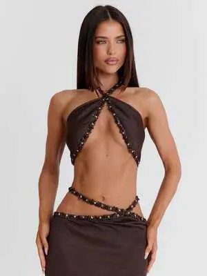OUTCAST Rai Maxi Skirt Chocolate