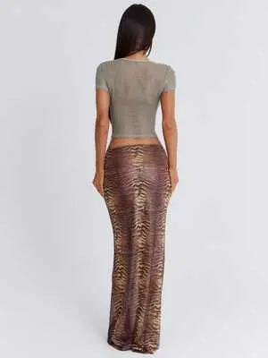 OUTCAST Resan Tiger Maxi Skirt