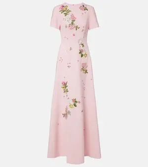 Carolina Herrera Embroidered Gown - Pink