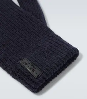 Giorgio Armani Ribbed-knit Cashmere Gloves