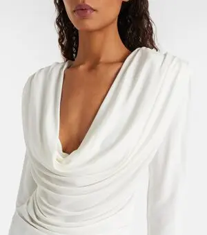 Wardrobe.NYC Draped Jersey Top - White