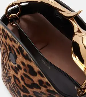 Erdem Bloom Mini Calf Hair Top-handle Bag - Brown