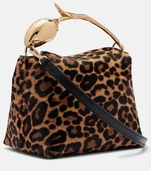 Erdem Bloom Mini Calf Hair Top-handle Bag - Brown
