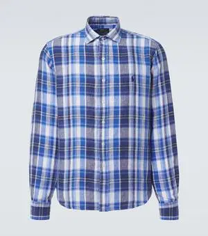 Polo Ralph Lauren Checked Linen Shirt - Blue