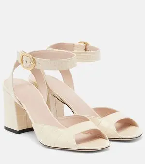 VALENTINO Valentino Garavani Fawcette Croc-Effect Leather Sandals
